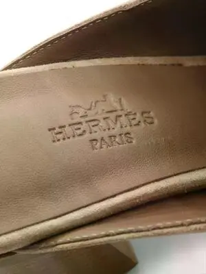 Hermès Suede Flor Mule Sandals