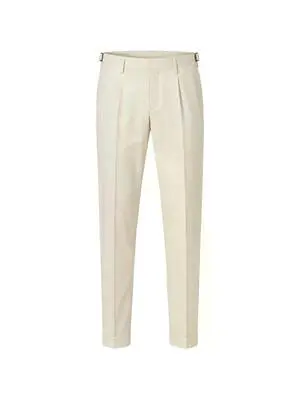 BERWICH Pleated Detail Turn-up Trousers - Neutrals