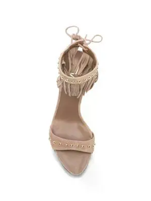 MARC ELLIS Fringed Stud-embellished Sandals