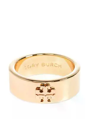 Tory Burch Enamel Logo Rings Set Of Three