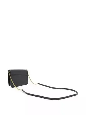 Saint Laurent Smooth Calfskin Monogram Cassandre Phone Holder Crossbody Bag - Black