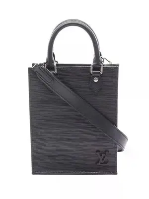 LOUIS VUITTON Epi Petit Sac Plat Satchel - Black