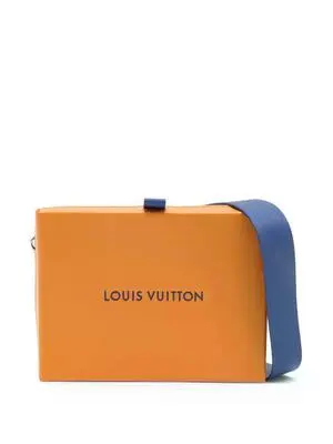 LOUIS VUITTON Calfskin Shopper Clutch Crossbody Bag - Orange
