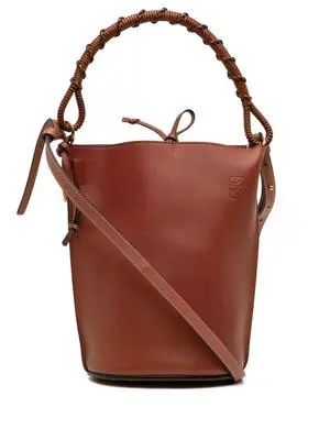 Loewe Calfskin Anagram Gate Bucket Bag Satchel - Brown
