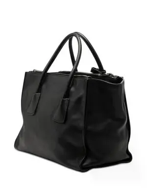 Prada Glace Calf Twin Pocket Double Handle Satchel