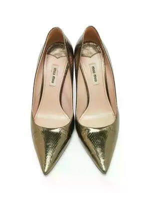 Miu Miu Snakeskin-effect Stiletto Pumps