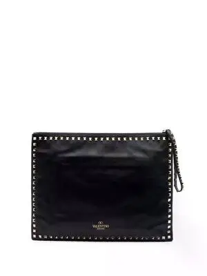 Valentino Garavani Large Rockstud Clutch Bag - Black