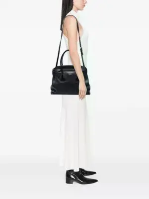 Prada Saffiano Cuir Double Zip Top Handle Bag