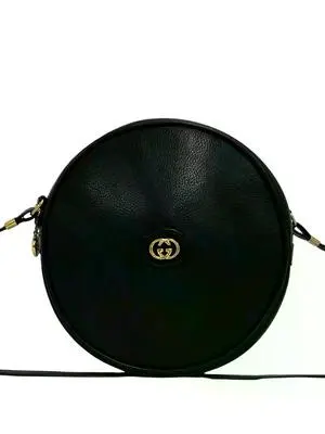 Gucci Calfskin Interlocking G Crossbody Bag - Black