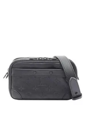 LOUIS VUITTON Monogram Shadow Alpha Wearable Wallet Crossbody Bag - Black