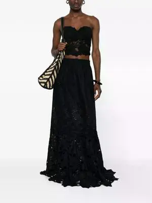 Ermanno Scervino Lace Embroidered Strapless Top