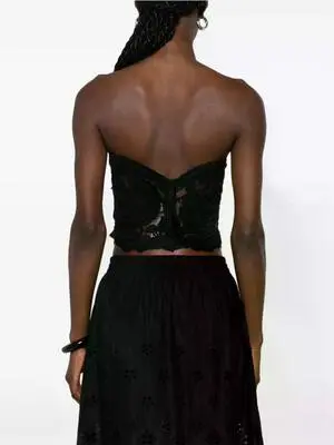 Ermanno Scervino Lace Embroidered Strapless Top