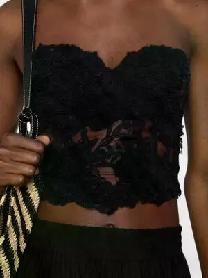 Ermanno Scervino Lace Embroidered Strapless Top