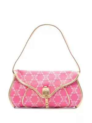 Celine Macadam Denim Shoulder Bag - Pink