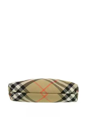Burberry Supernova Check Nylon Drawstring Pouch Crossbody Bag