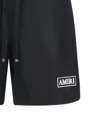 Amiri Logo Patch Drawstring Swim Shorts