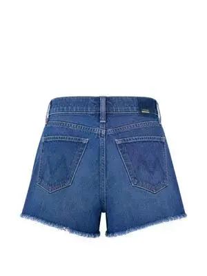 MOTHER Flutter Frayed-hem Denim Shorts