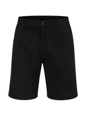 Karl Lagerfeld Tailored Shorts With Belt Loops - Black