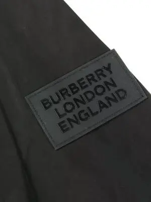 Burberry Zip-up Hooded Jacket With Logo Patch