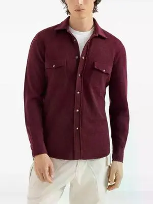 Brunello Cucinelli Virgin Wool, Cashmere And Silk Knit Shirt