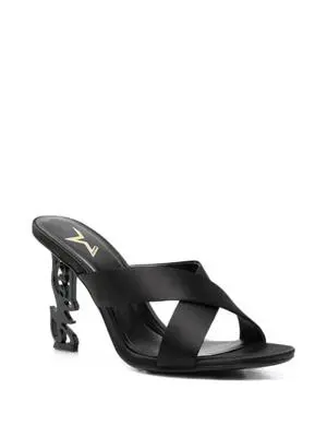 MARC ELLIS Cross-strap Sculpted-heel Sandals