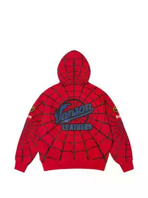Supreme X Vanson Leathers X Marvel Spider-man Zip-up Hoodie