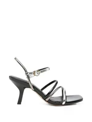 JANET & JANET Multi-strap Heeled Sandals - Black