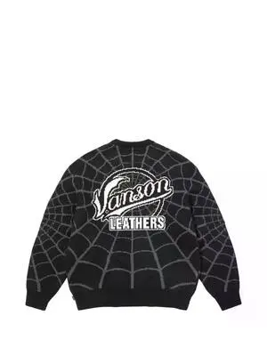 Supreme X Vanson Leathers X Marvel Spider-man Intarsia-knit Sweater