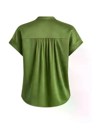 Vince Pleated Satin Blouse
