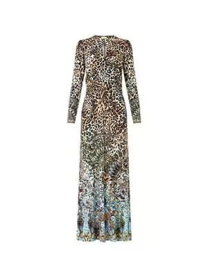 Camilla Leopard-print Maxi Dress - Neutrals