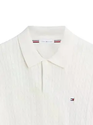 Tommy Hilfiger Cable-knit Polo Sweater