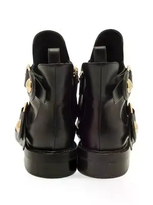 LOUIS VUITTON Buckled Leather Ankle Boots
