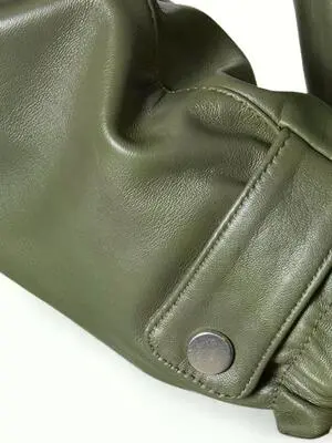 LES HOMMES URBAN Hooded Leather Jacket