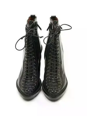 Givenchy Leather Lace-up Wedge Ankle Boots