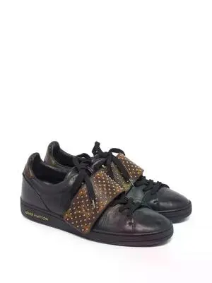 LOUIS VUITTON Monogram Studded Front Row Sneakers