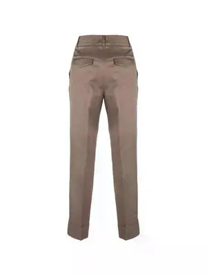 Peserico Pressed Crease Turn-up Trousers