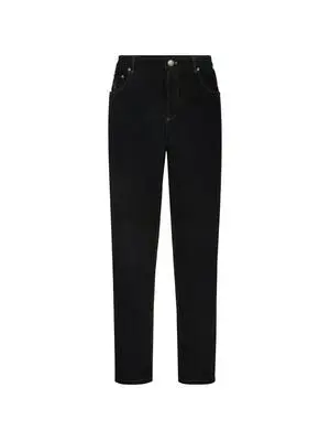 Brunello Cucinelli Garment-dyed Cotton Corduroy Five-pocket Trousers - Black