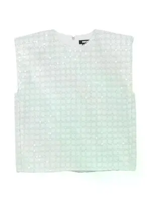 ROTATE BY BIRGER CHRISTENSEN Embellished Sleeveless Top - Green
