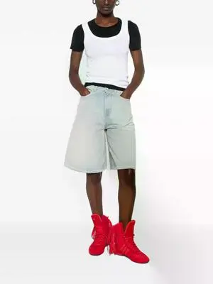 AMISH SUPPLIES Distressed Denim Shorts