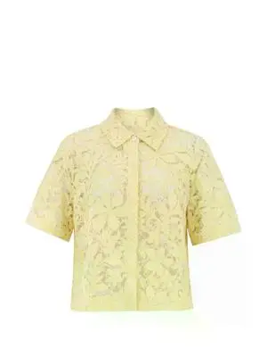 Simkhai Floral Lace Shirt - Yellow