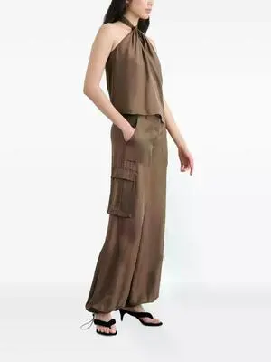 TOCCIN Everlee Knotted Halterneck Blouse