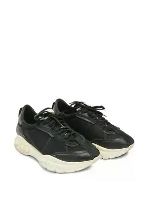 JIMMY CHOO Raine Leather Mesh Sneakers