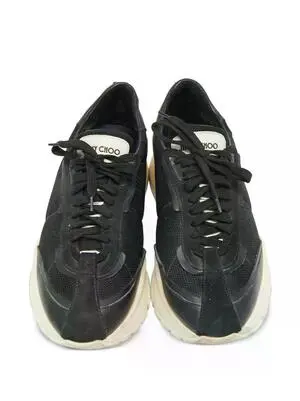 JIMMY CHOO Raine Leather Mesh Sneakers