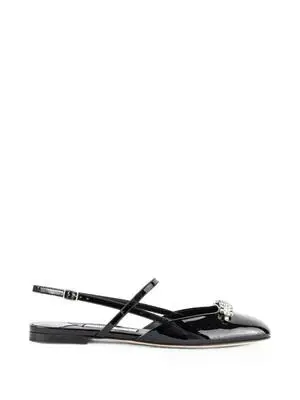 JIMMY CHOO Belinda Crystal-embellished Slingback Pumps - Black