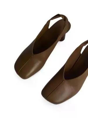 JVAM Slingback Square-toe Pumps