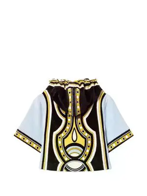 La DoubleJ Portal Terrycloth Hooded V-neck Tee