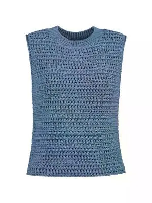 TOD'S Crochet Knit Top - Blue