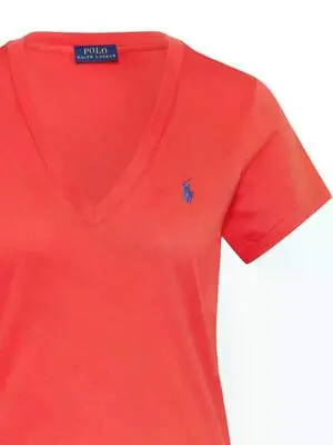 Polo Ralph Lauren Embroidered V-neck T-shirt - Red