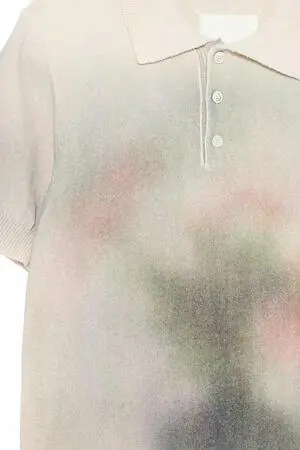 MAISON MARGIELA Spray-effect Knitted Polo Shirt