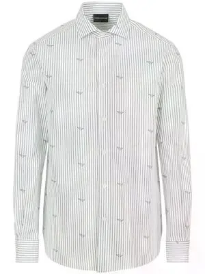 Emporio Armani Striped Cotton Shirt - White